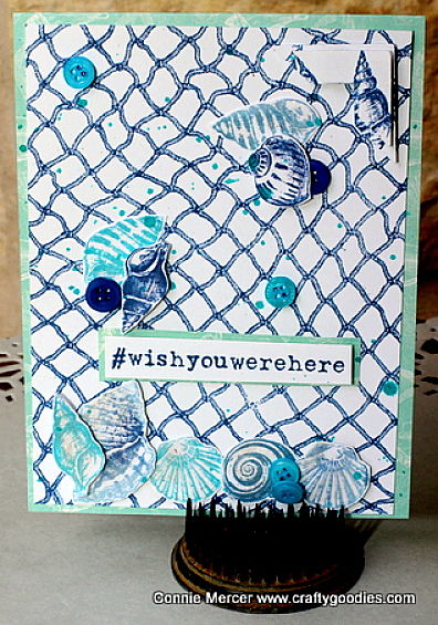 crafty goodies: Try It Tuesday ~ more sea shell cards!