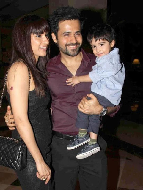 Hum Awaz: Entertainment Magazine: Imran Hashmi with his wife and son