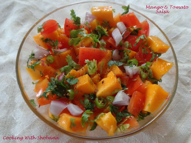 Cooking With Shobana : MANGO & TOMATO SALSA