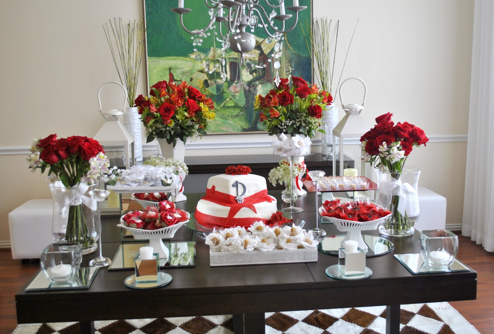 Blooming Table: Red and White