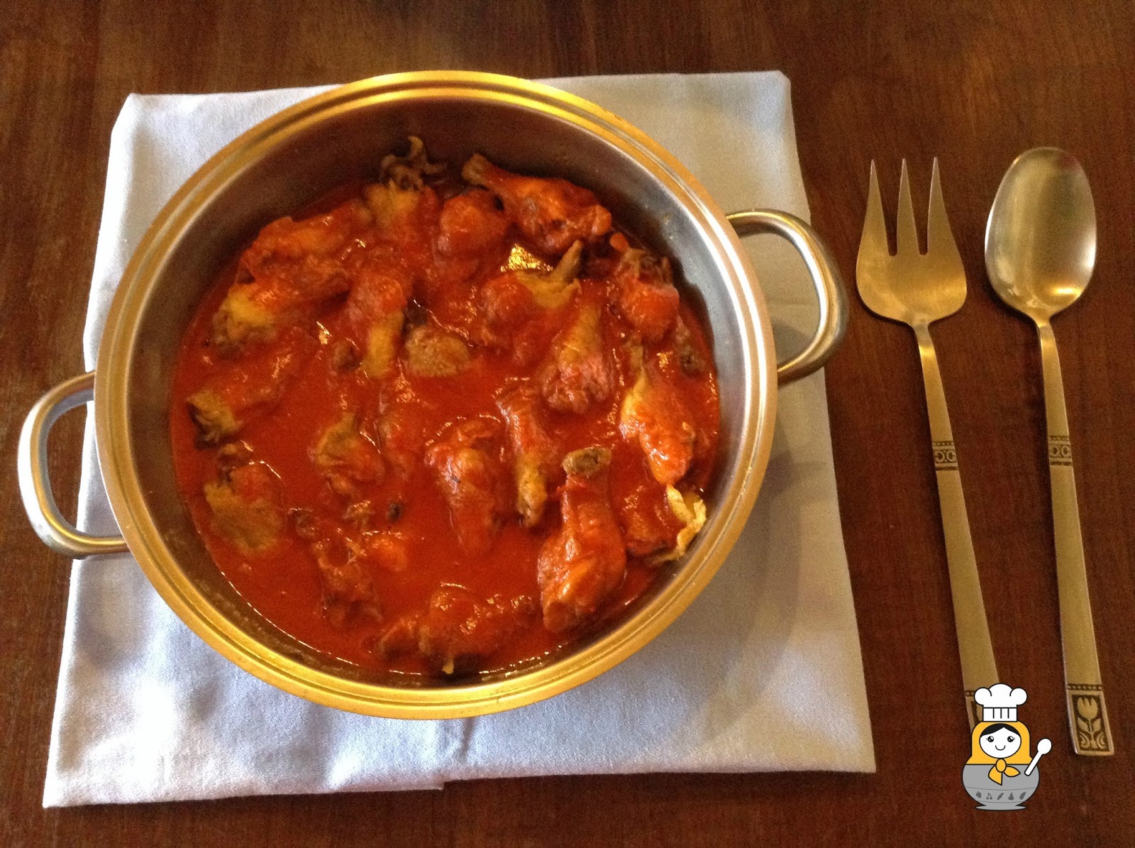 Muslitos de pollo en salsa roja - Vuelta y Vuelta