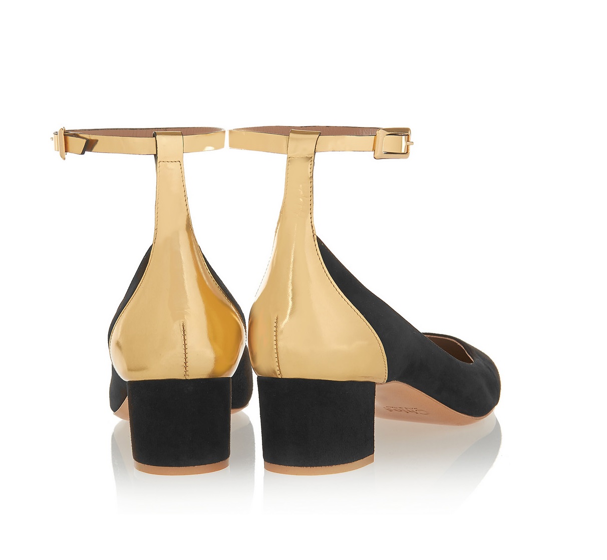 Chloe Low Block Heels