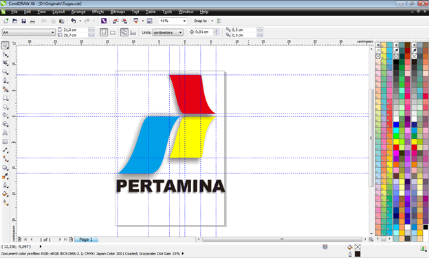 Tutorial Cara Membuat Logo Pertamina di Corel Draw dengan Pen Tool