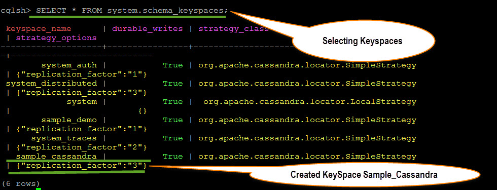 Bigdata-Analytics: Cassandra Operations Part 1( Working with Key spaces )