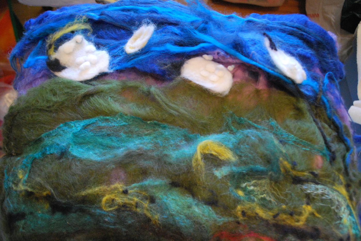 OH OH STITCHER: Moy Mackay Wet Felted piece recovered!