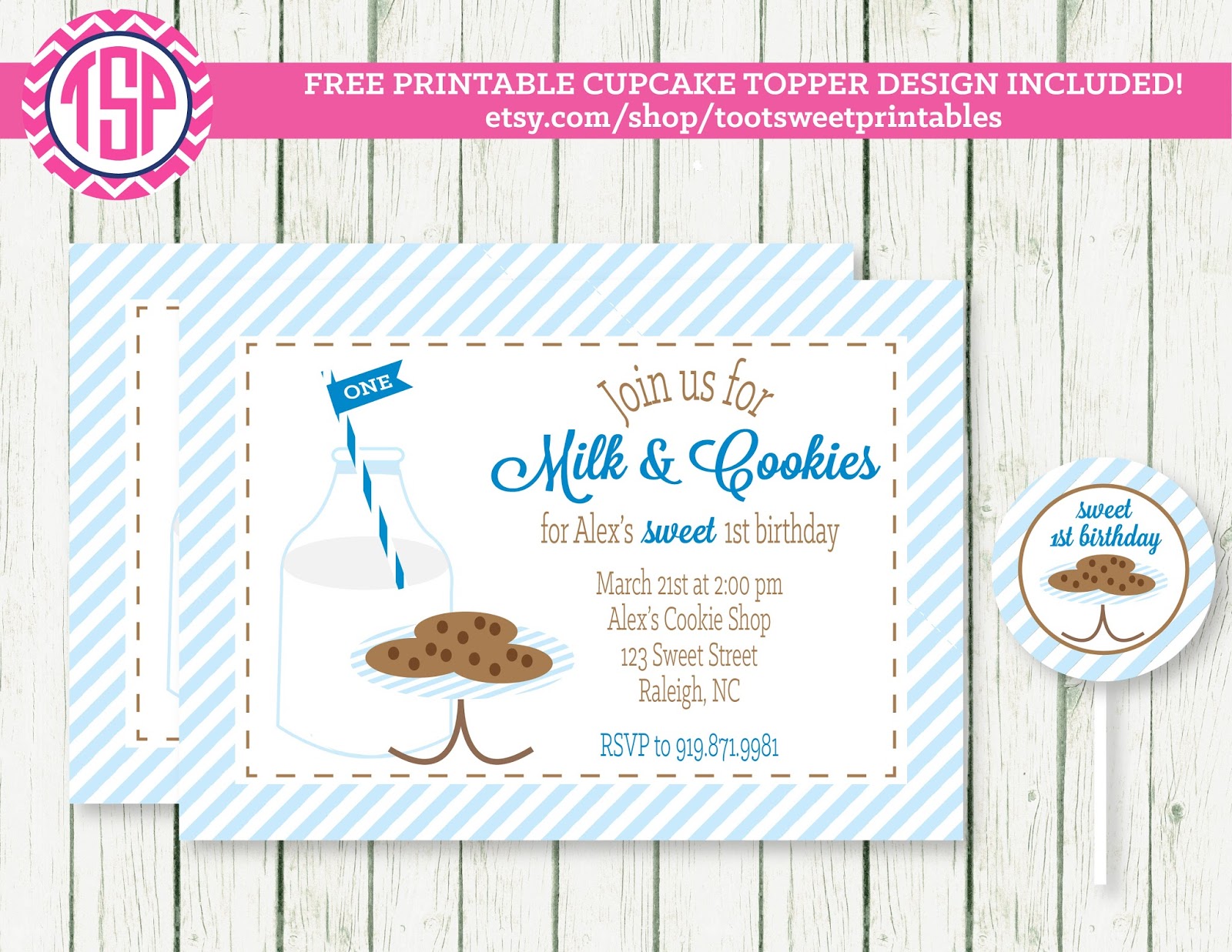 Too Sweet Printables: Milk and Cookies Printable Invitations