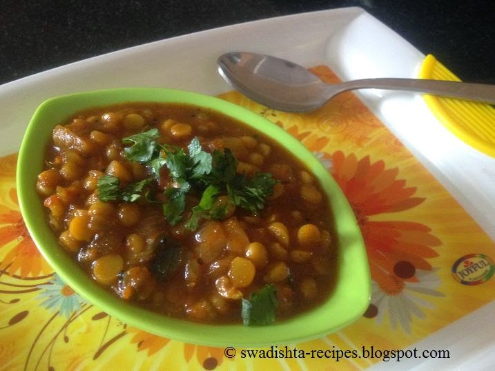 Swadishta Recipes : Dal Kanda/ Chana Dal Curry