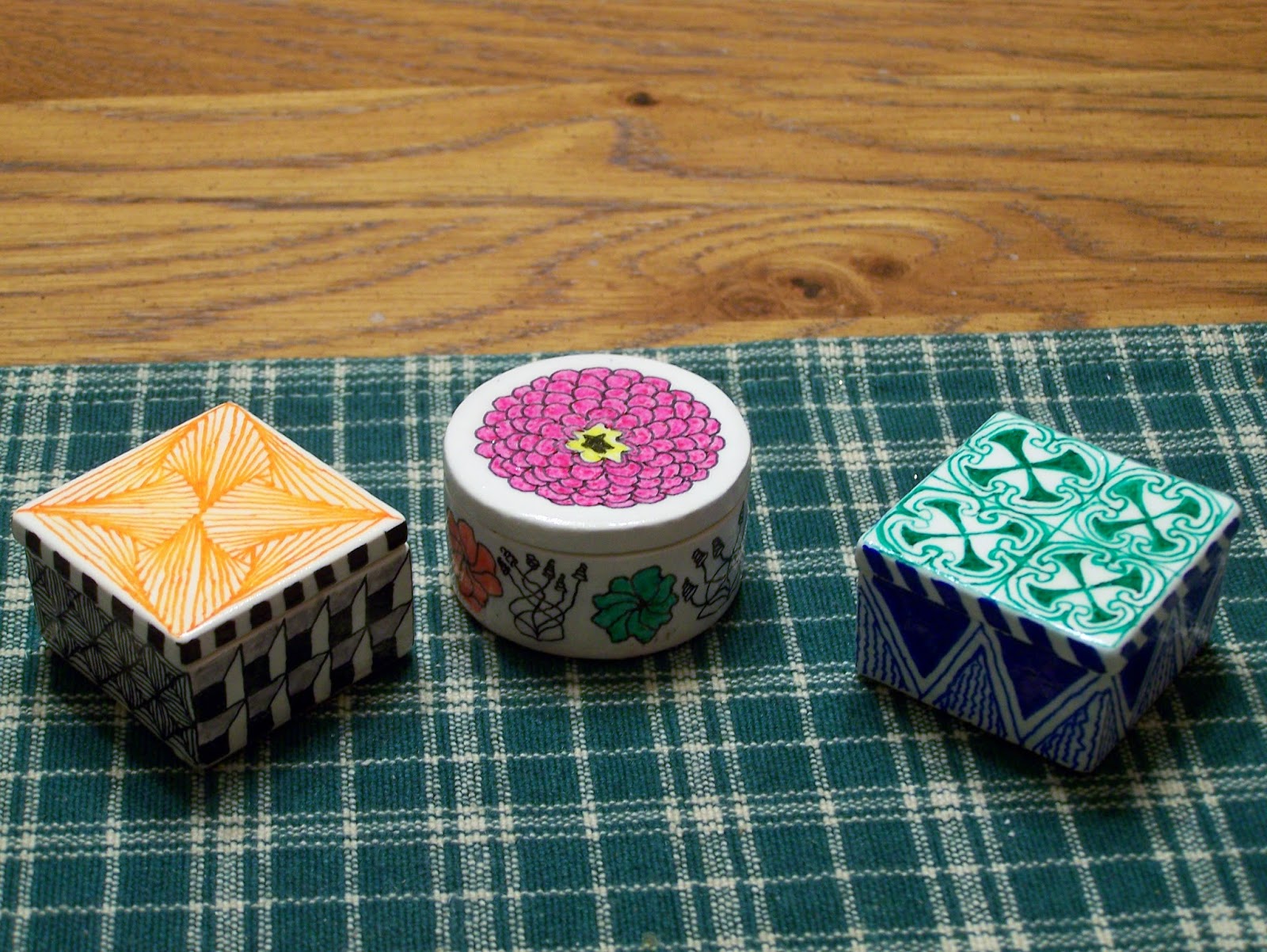 Tangles and More: Ceramic Blanks : Tangled Treasure Boxes and Ovals