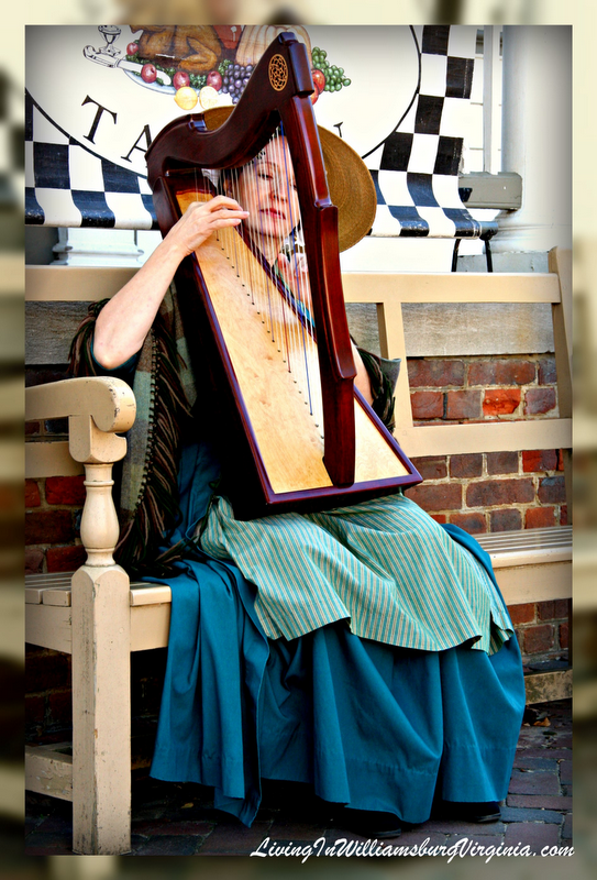 Living In Williamsburg, Virginia: Angelic Harp Music, Colonial ...