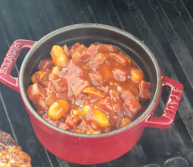 Smoky Haricot beans with chorizo in a tomato sauce - Kitchen Exile