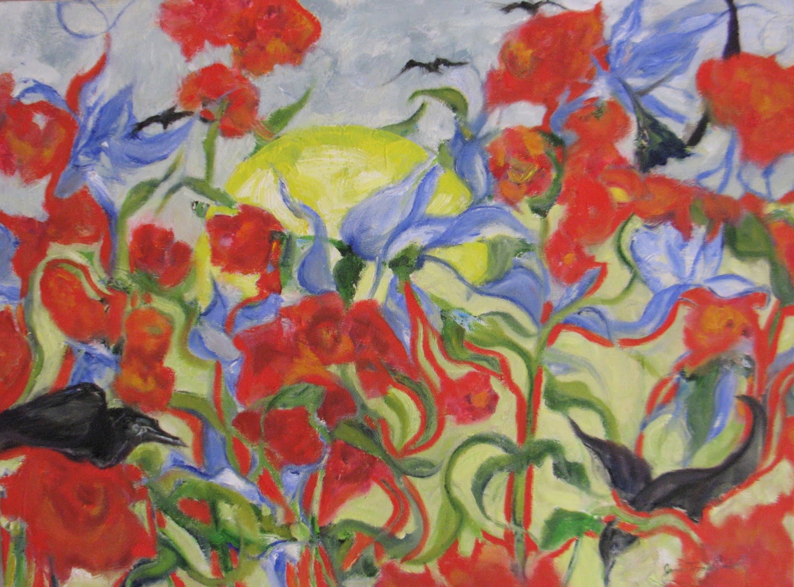 Daily Painters Abstract Gallery: "Ravens Revenge" Original abstract ...