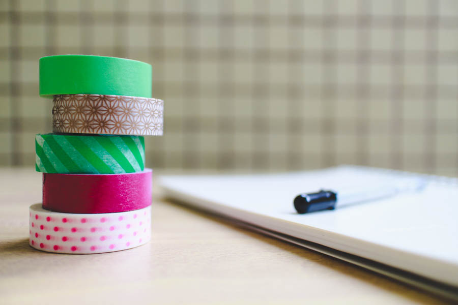 ink + adventure: DIY washi tape notebook