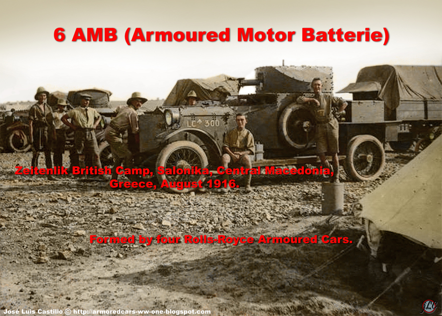 Armored Cars in the WWI: Rolls-Royce Armoured Cars of the 6 AMB ...