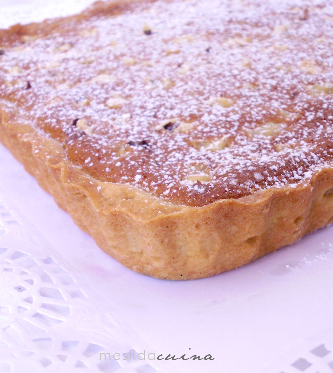 TARTA DE ALMENDRAS NUECES Y VAINILLA - La cocina de Mesilda