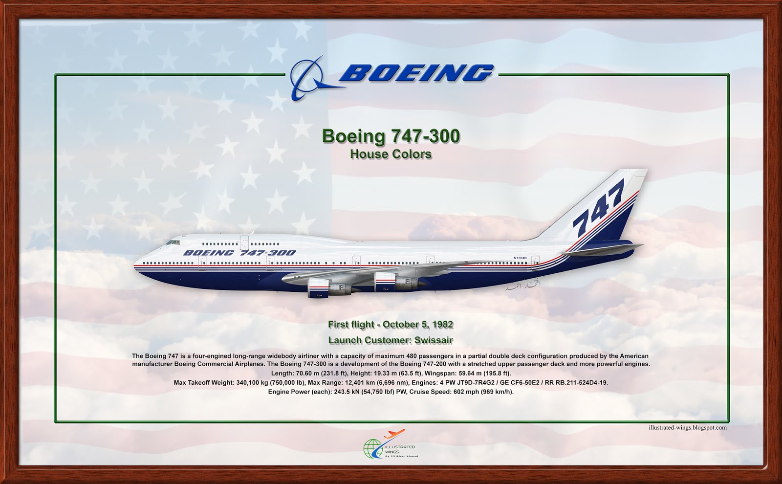 Illustrated Wings: House Color Series - Boeing 747-300