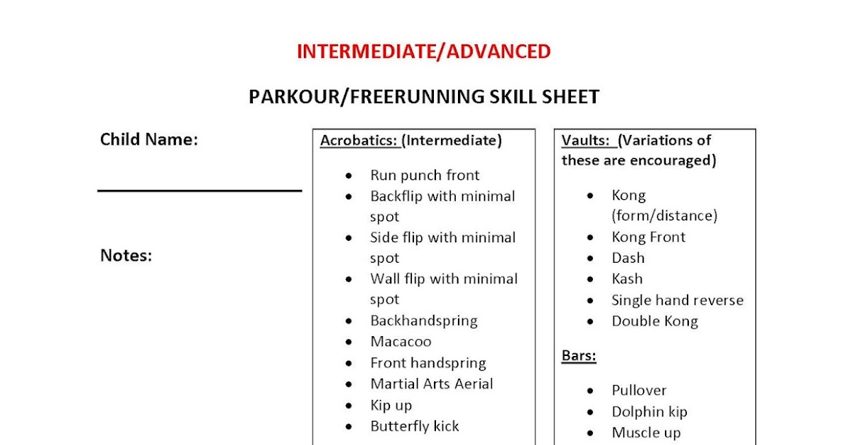 The Parkour & Performing Arts Center (aka Free Flow Academy ...