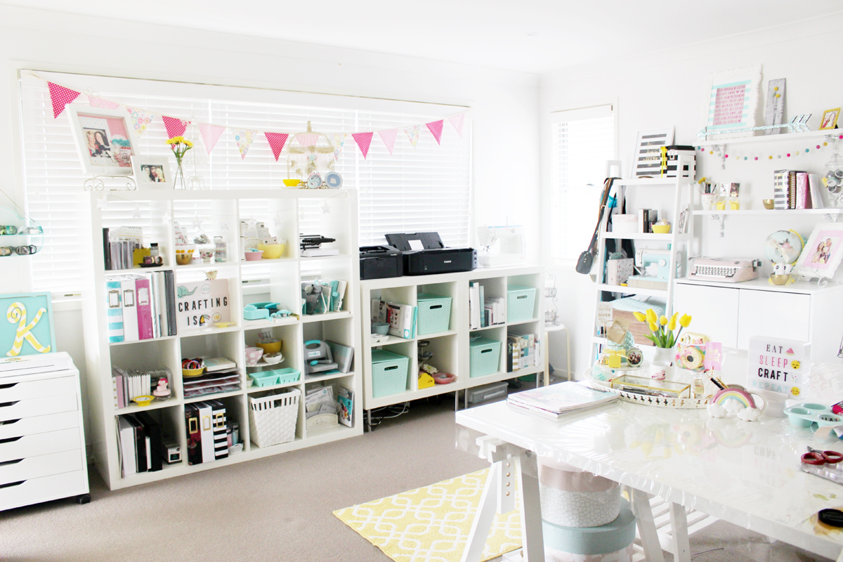 Glass Half Full: My updated scrapbook studio