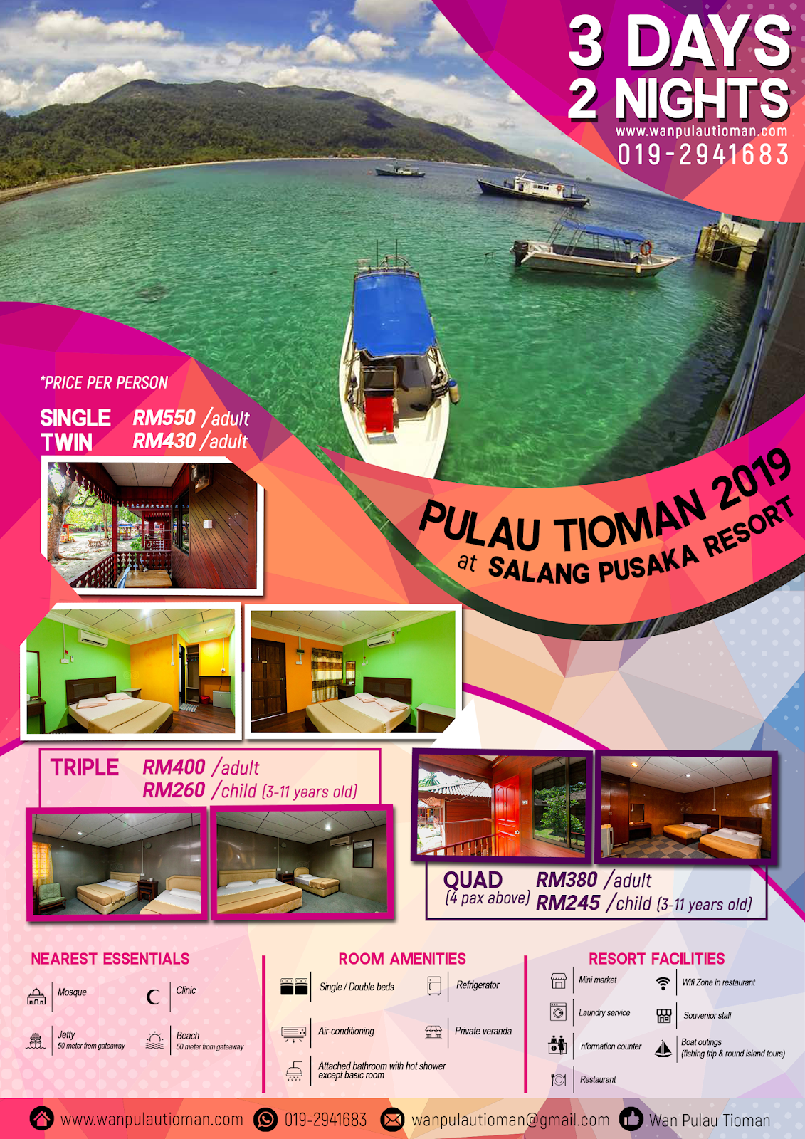 Pakej Percutian 3 Hari 2 Malam Ke Pulau Tioman - Salang Pusaka Resort ...