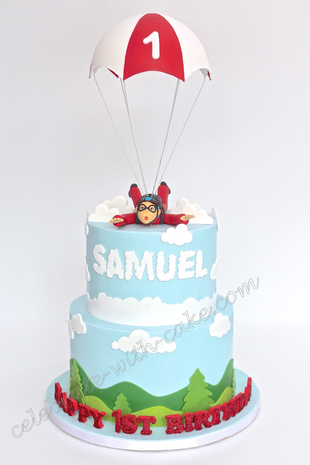 Celebrate with Cake!: Parachute 1st Birthday Cake
