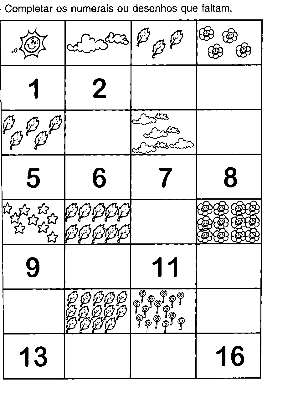 Nosso Espaço da Educação: Atividades de matemática - completando os ... Nosso Espaço da Educação: Atividades de matemática - completando os ...