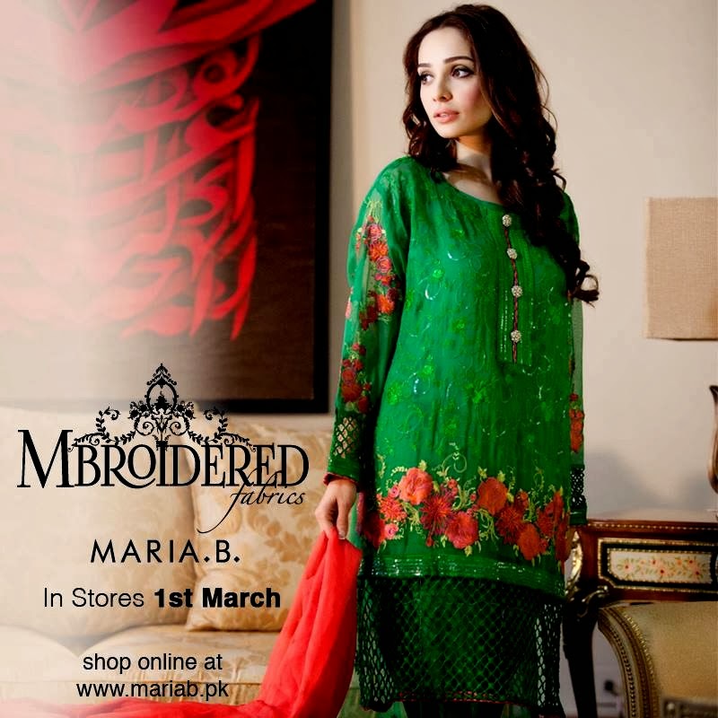 Maria.B MBROIDERED Fabrics 2014 | MBROIDERED Fabric Collection by Maria ...