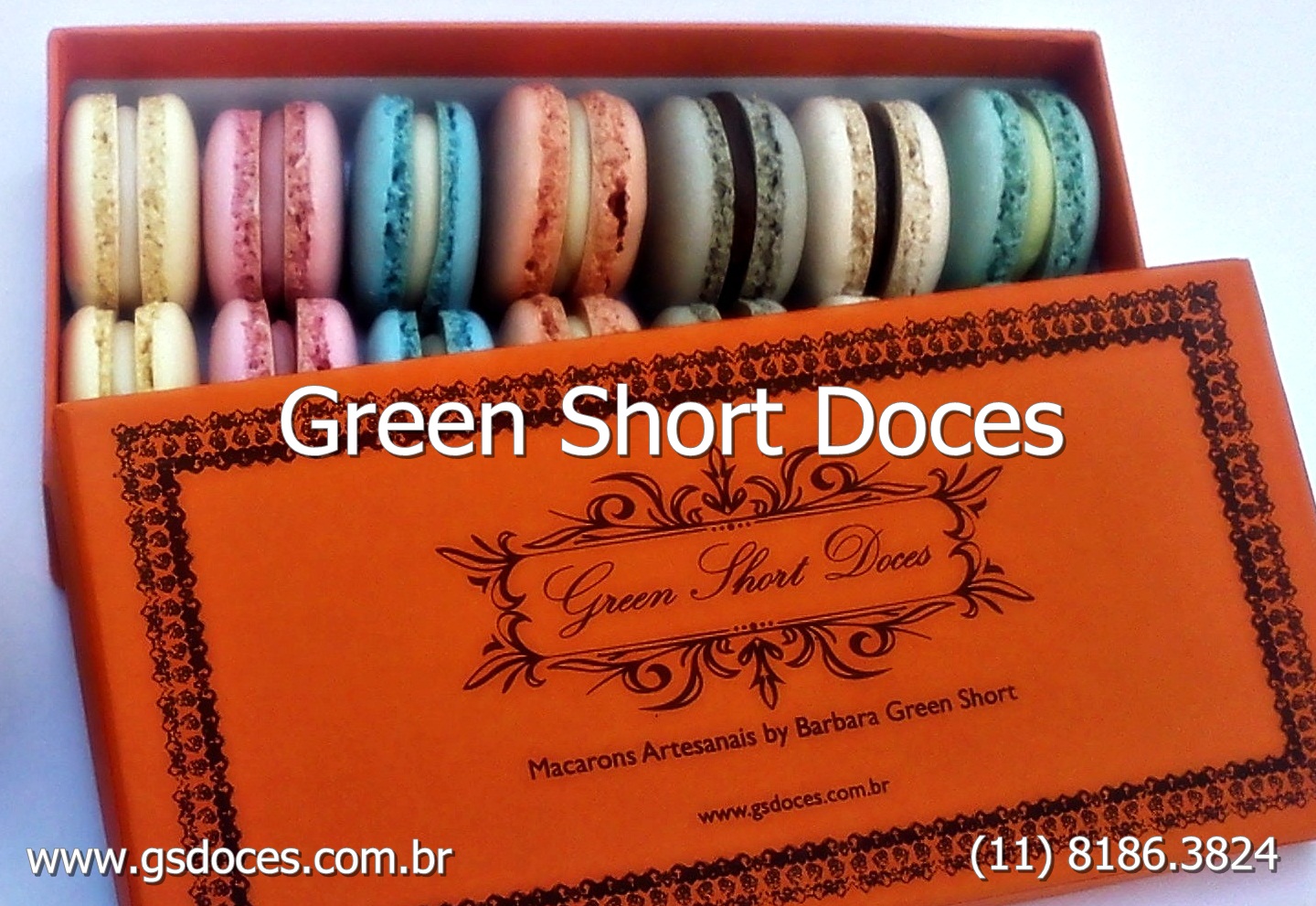Green Short Doces - Macarons Franceses & Pucci Dulci: Caixas presente