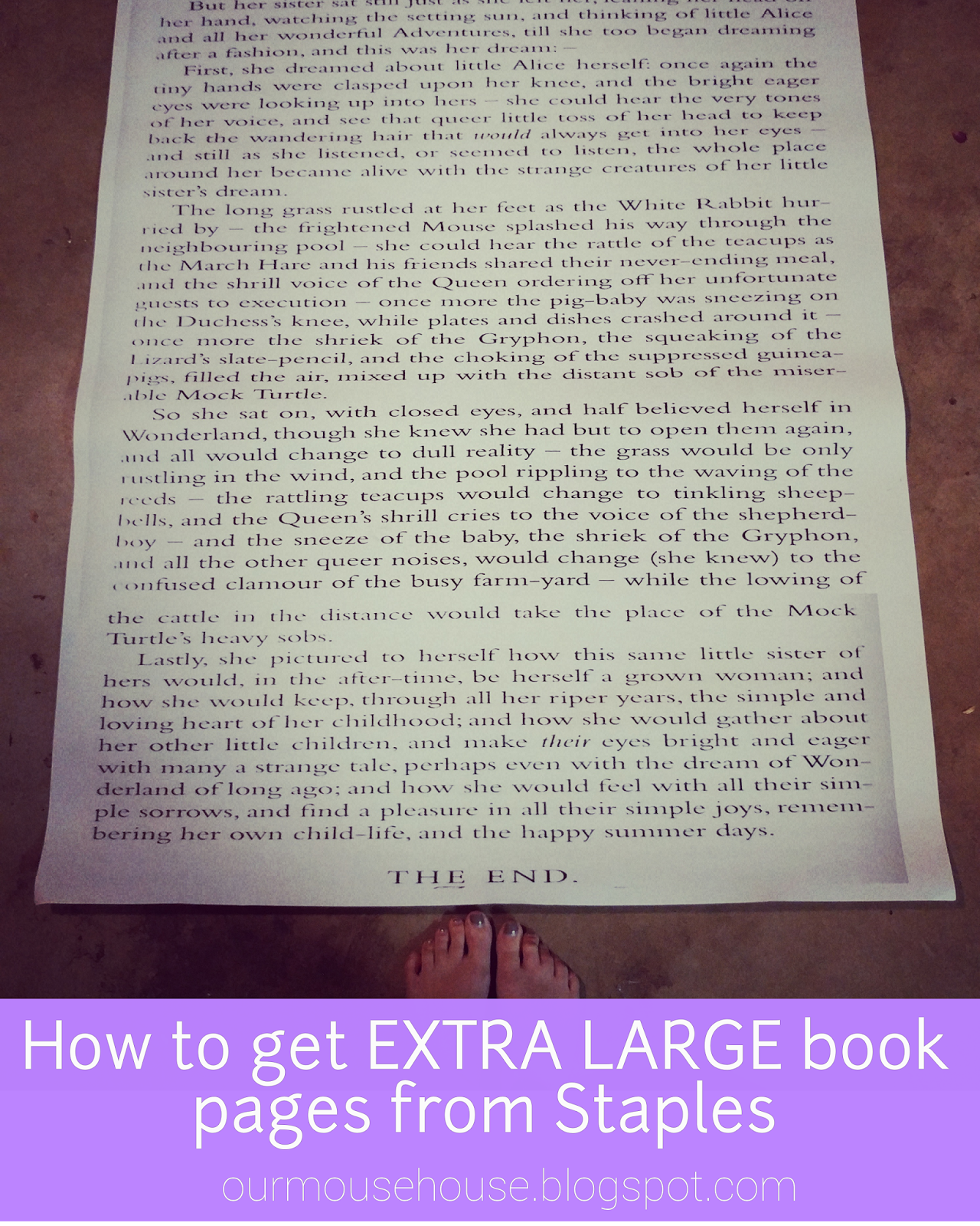 Our Mouse House: DIY Extra Large Book Page Art