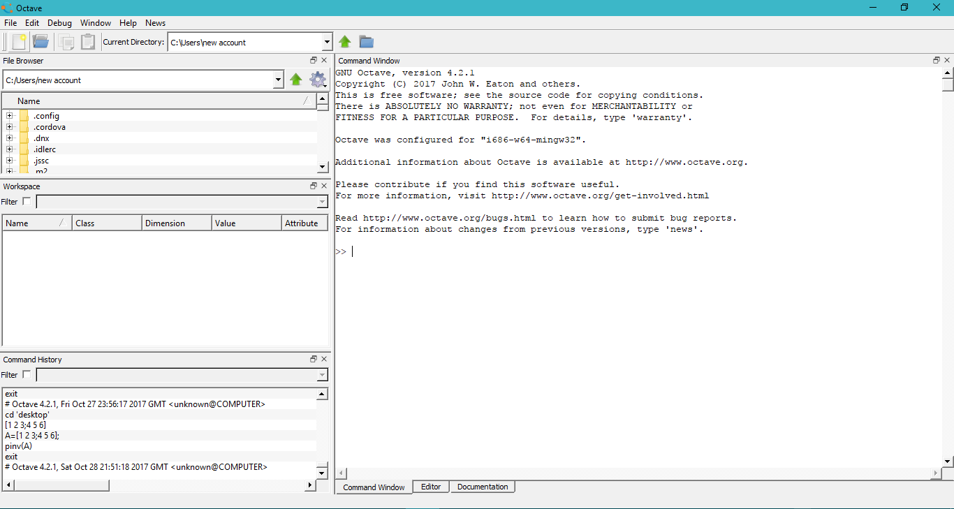 MATLAB / Octave tutorial-----Chapter 1------Constants and Variables