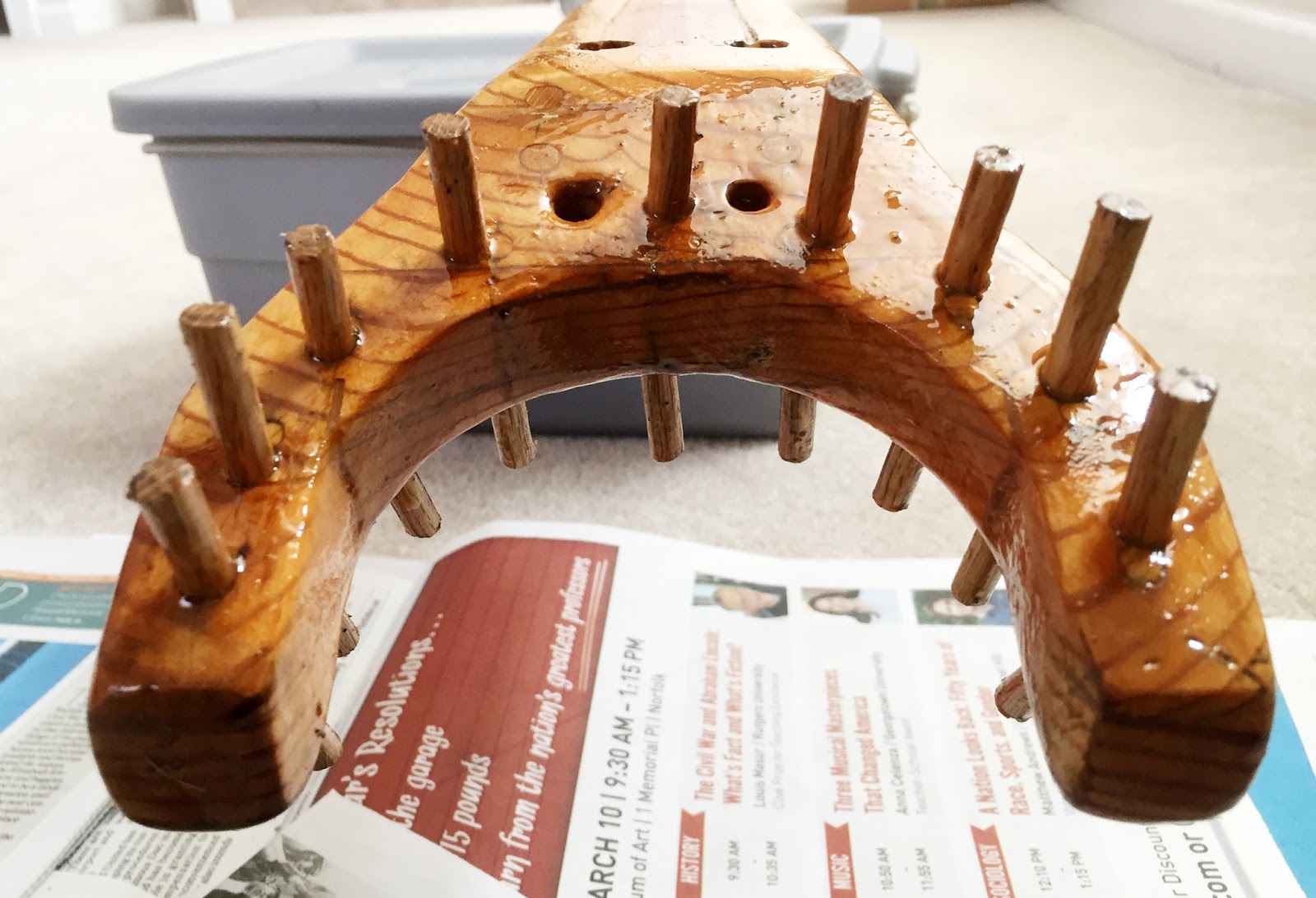 The Log of Spartina: drilled, doweled