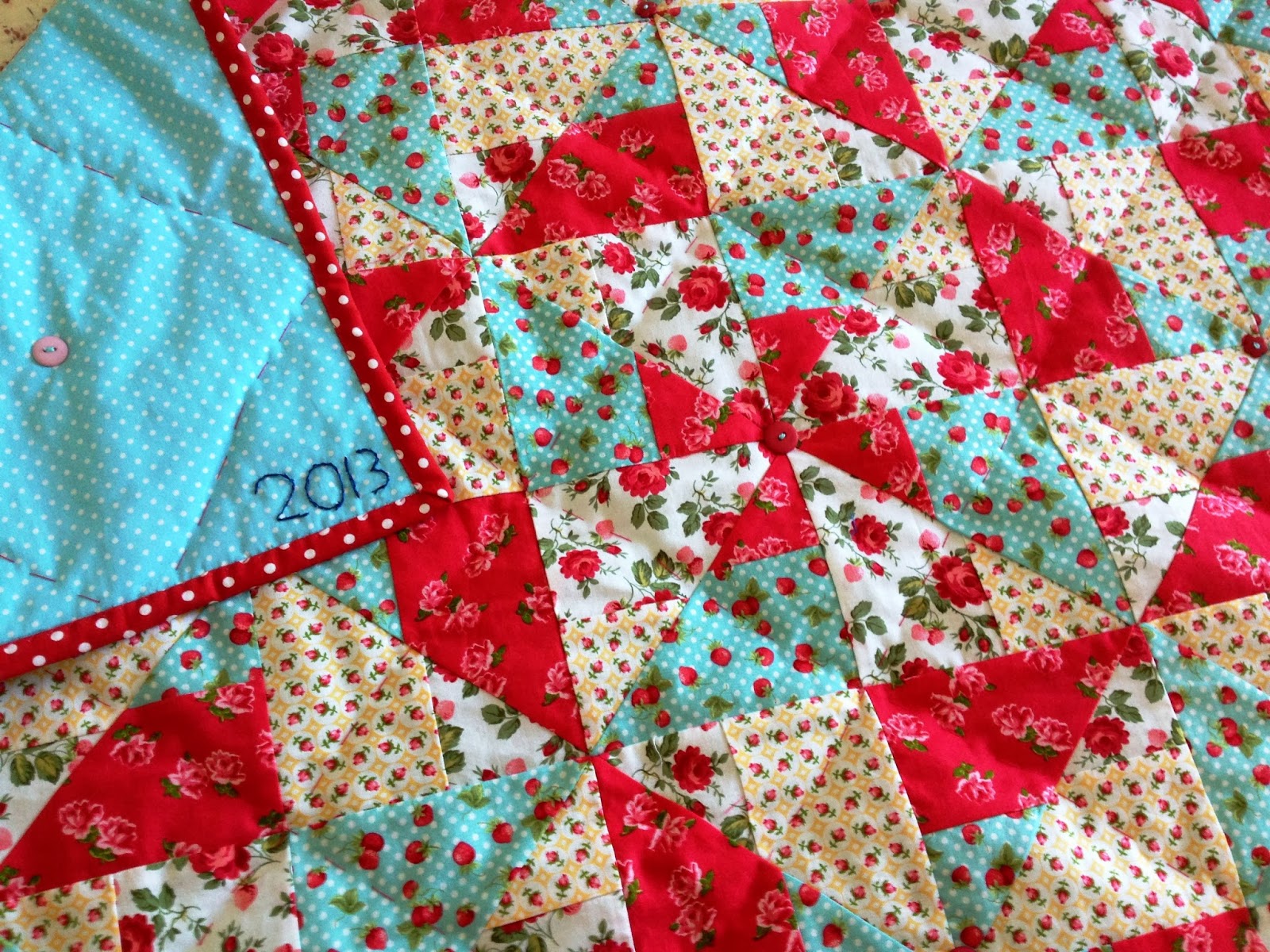 Flowers in the Window: Fractured Pinwheels Quilt Finished!