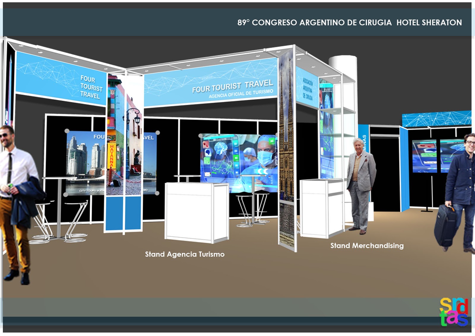 Diseño y montaje de stands de Exposiciones.