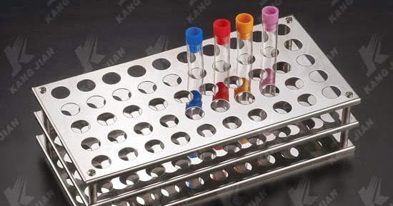 Materiales de laboratorio clinico: Gradilla.