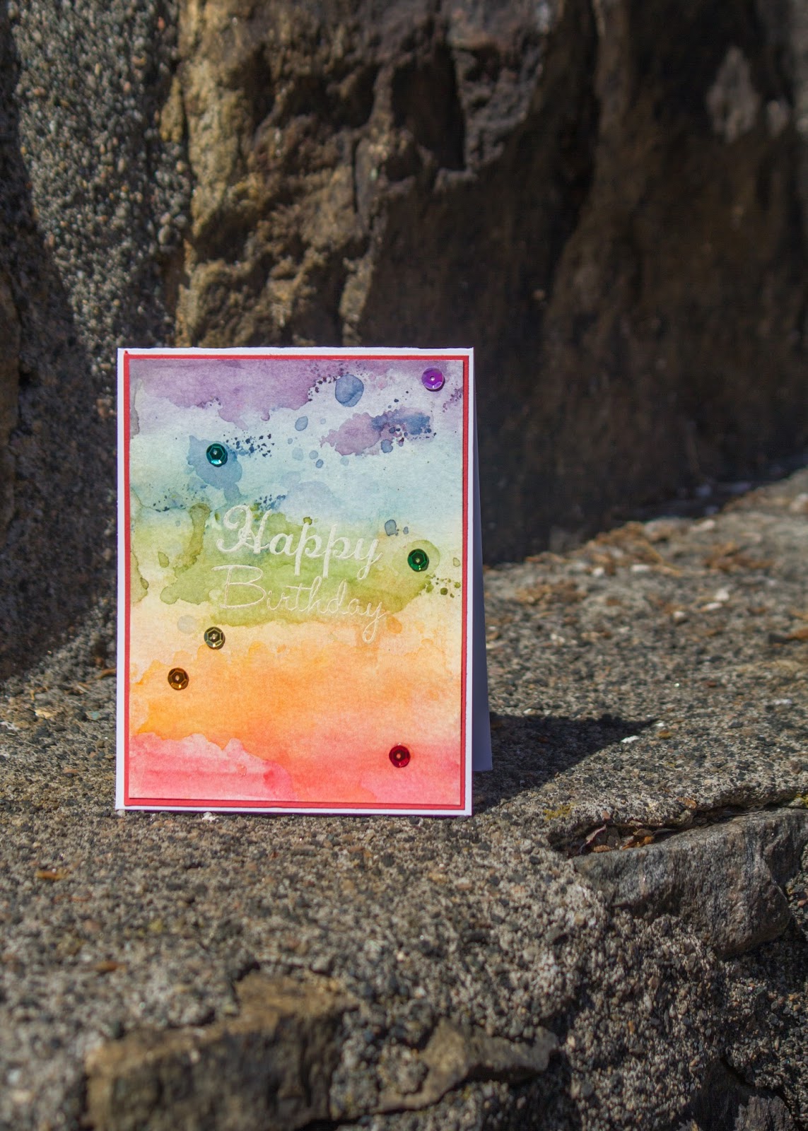 Matching sequins and matting onto co-ordinating card stock completed ...