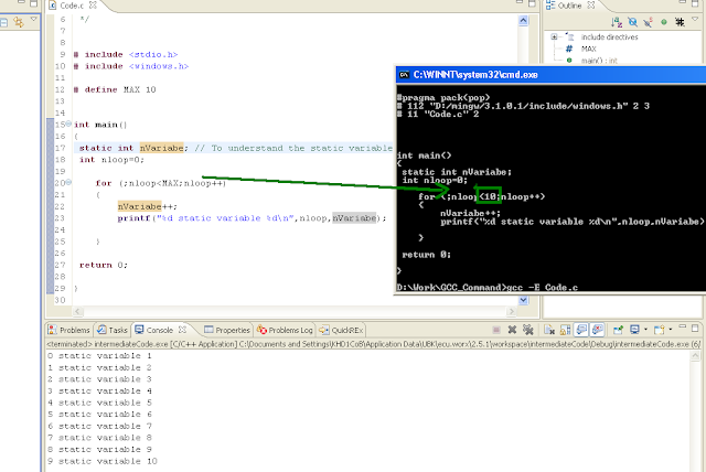C and C++ programs and MySQL: C PreProcessor and Intermediate C Code