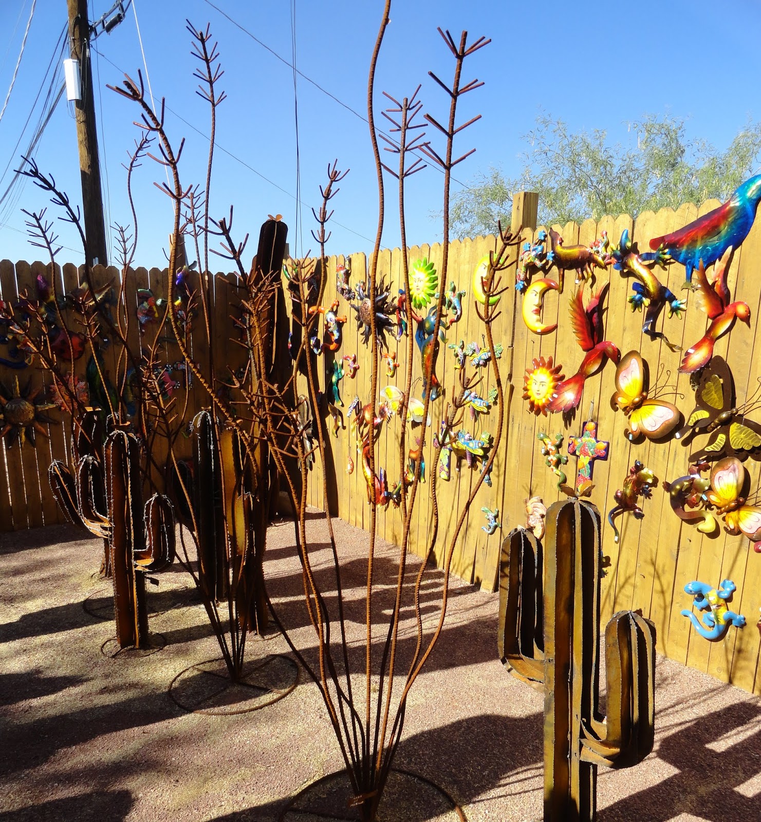 Ocotillo Cactus Metal Art