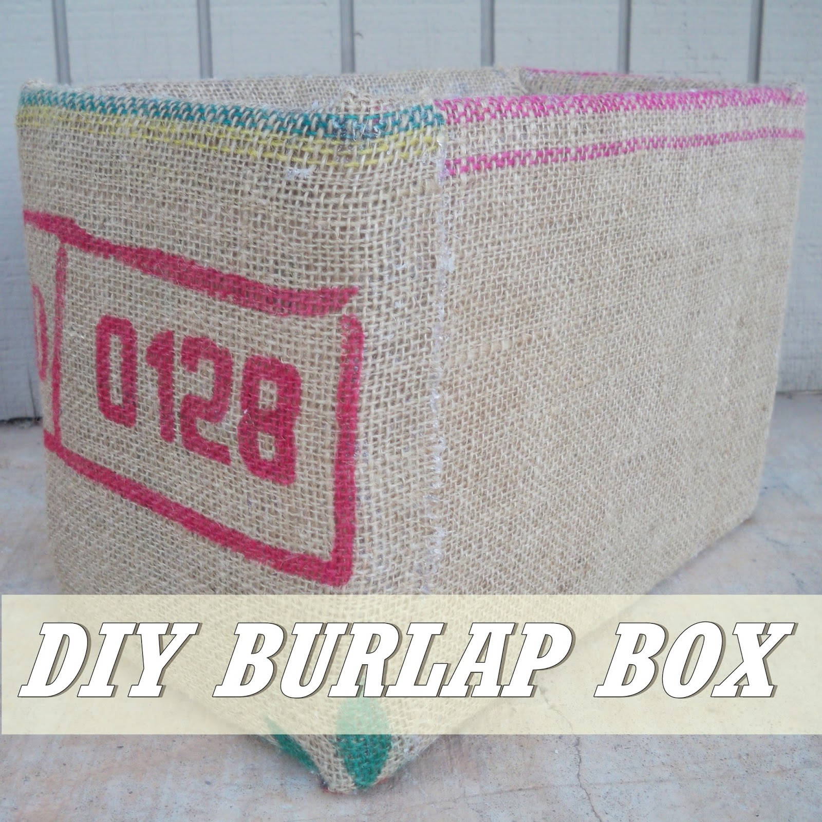 Let's Drink Coffee, Darling: A DIY Burlap Box