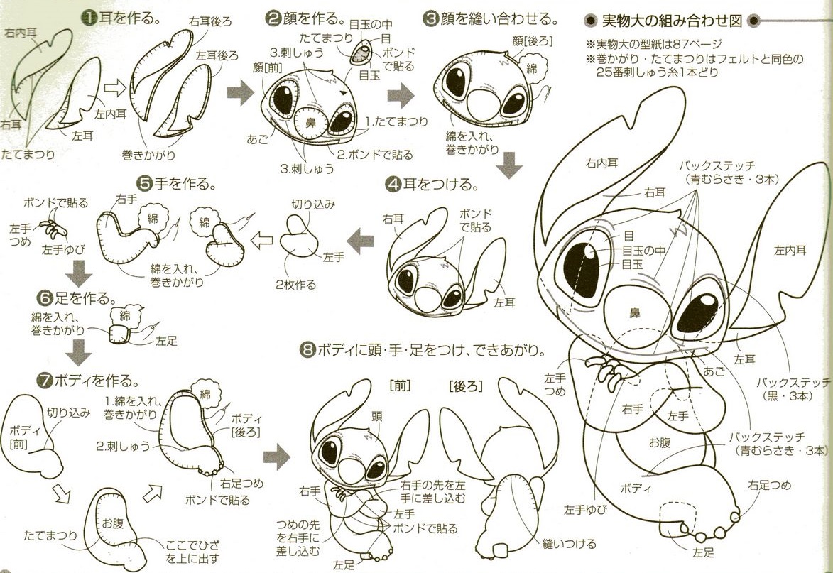 Lilo & Stitch com moldes para feltro - Ver e Fazer