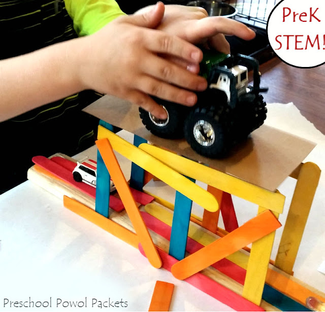 Construction Truck STEM: Building Beams | Preschool Powol Packets