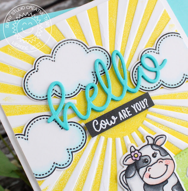 Sunny Studio: Miss Moo Cards with Leanne and Eloise