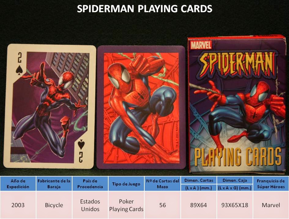 Cartas de Superheroes: SPIDERMAN PLAYING CARDS