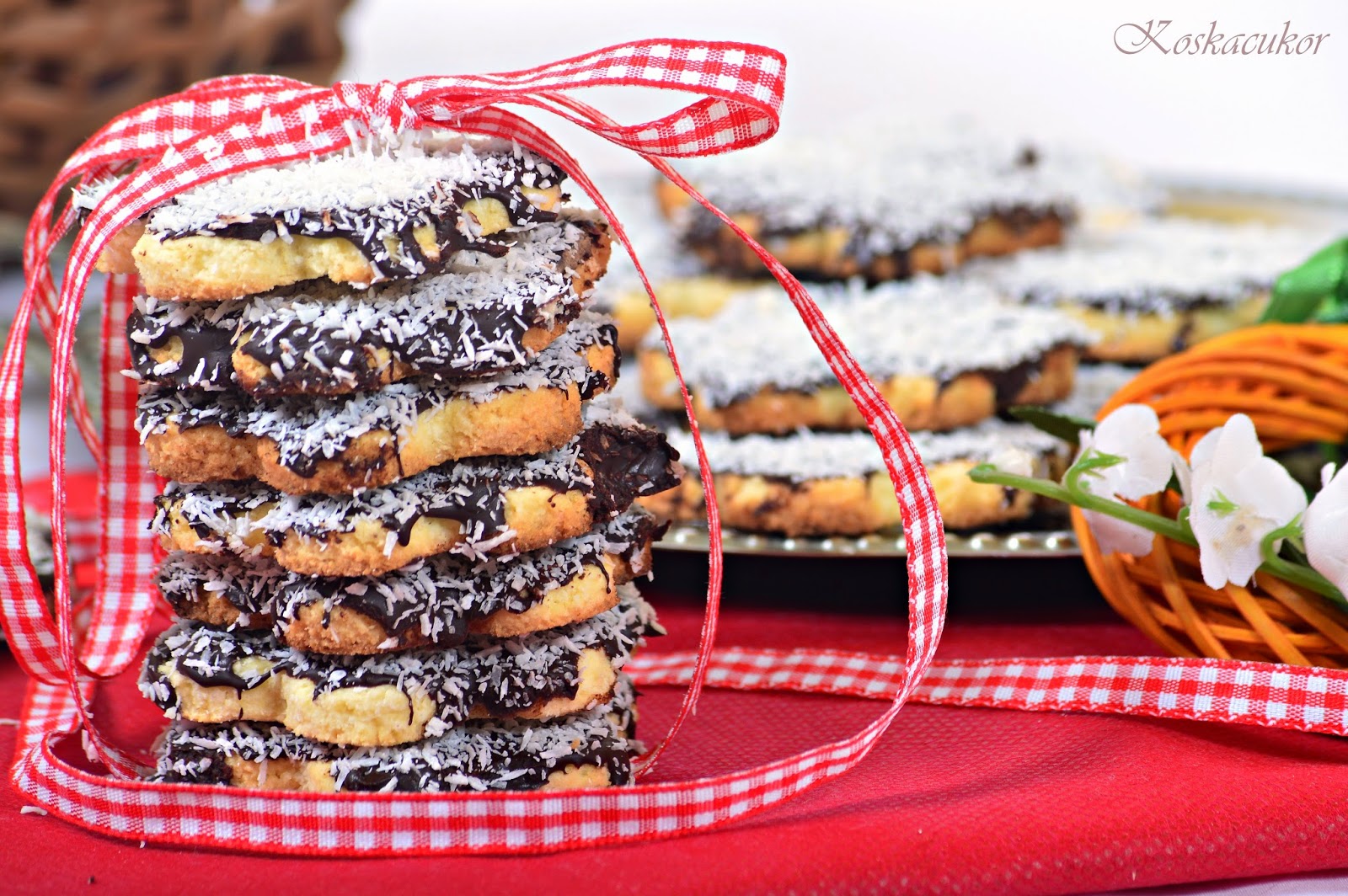 Koskacukor: Csokis-kókuszos linzer