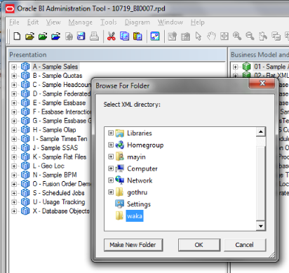 Diksha Sea: [OBIEE 11g] Saving RPD As XML Content