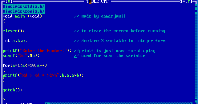 Programming Language Help And Guide: turbo C