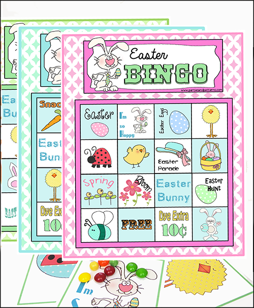 Printable Bingo Games "Easter" - Parties and Patterns
