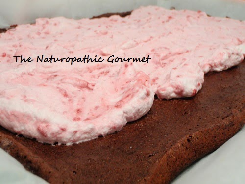 Dark Chocolate Roulade with Raspberry Cream