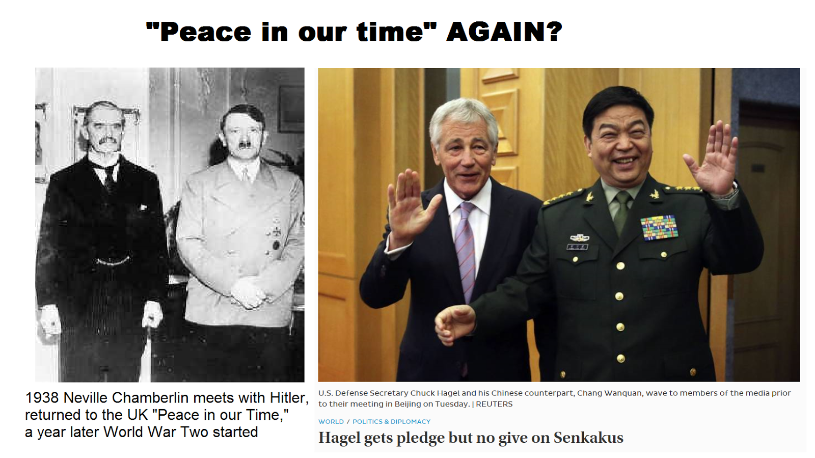 Tony's thoughts....: "Peace in our time" AGAIN?