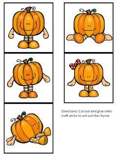 Five Little Pumpkins Freebie | Virginia is for Teachers