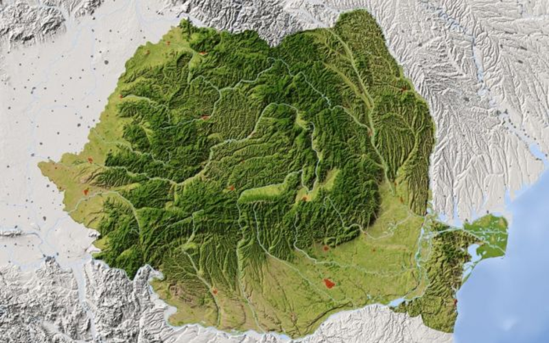Harta Romaniei 3d - multifilesdowntown