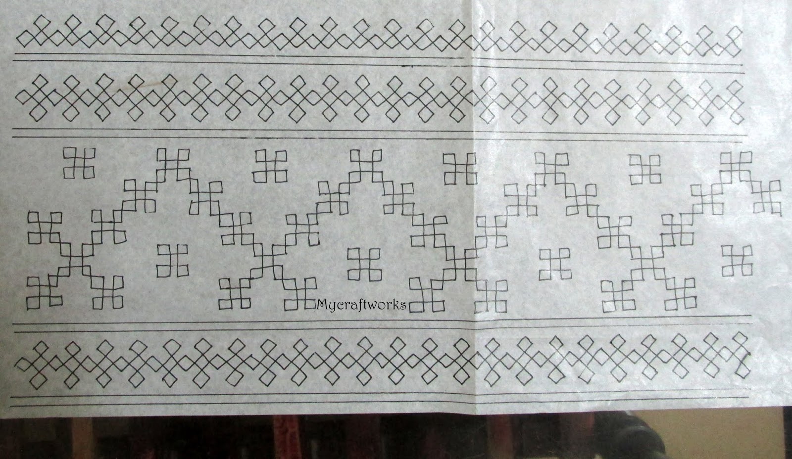 MY CRAFT WORKS: Embroidery design 7 - Kutch work border