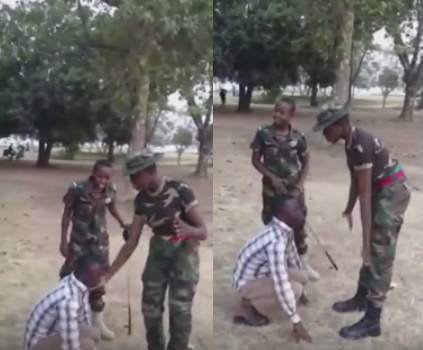 NDA Speaks On Photos & Video Of Nigerian Army Cadets Caught Beating Man ...